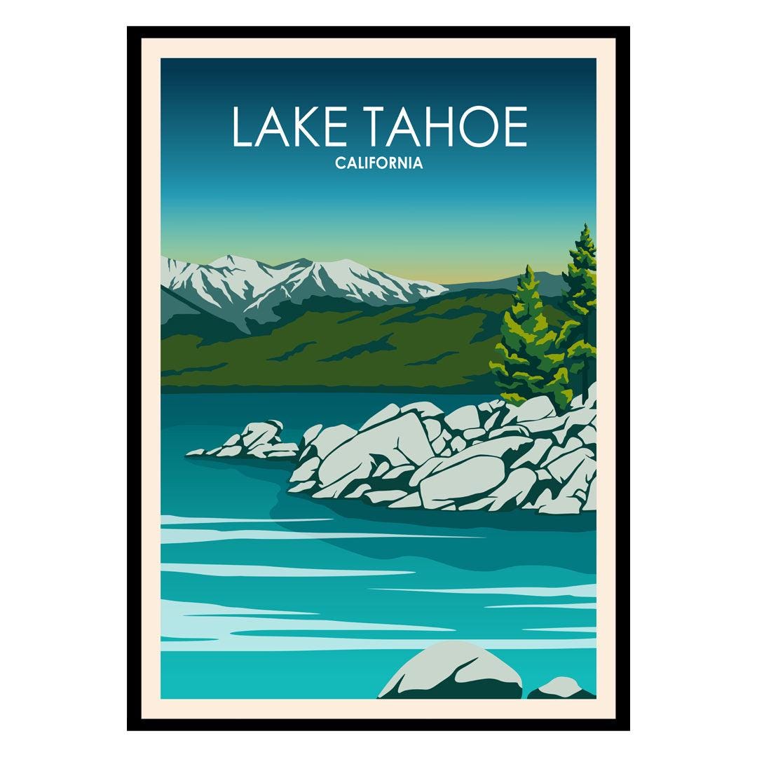 Lake Tahoe US Poster - Etsy