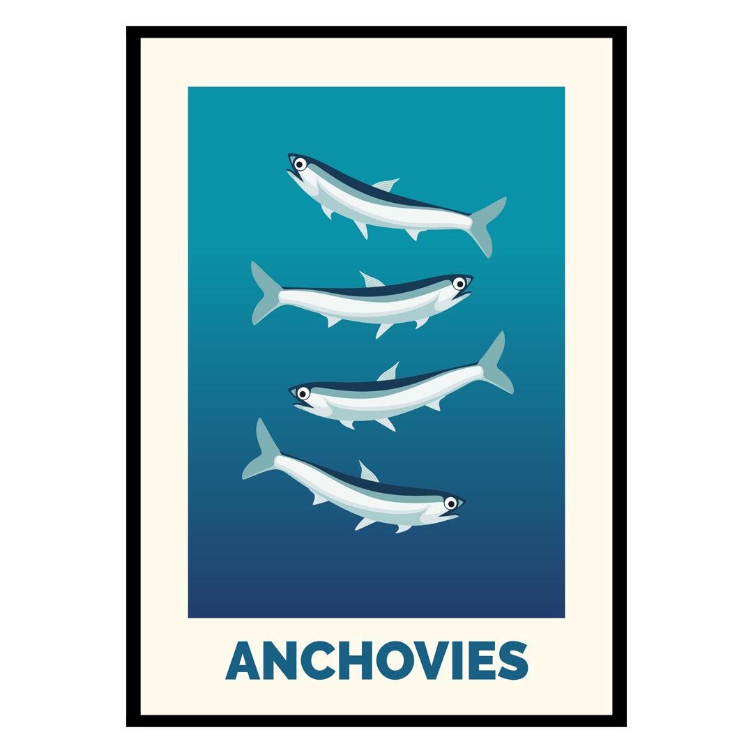 Anchovies Poster - Etsy