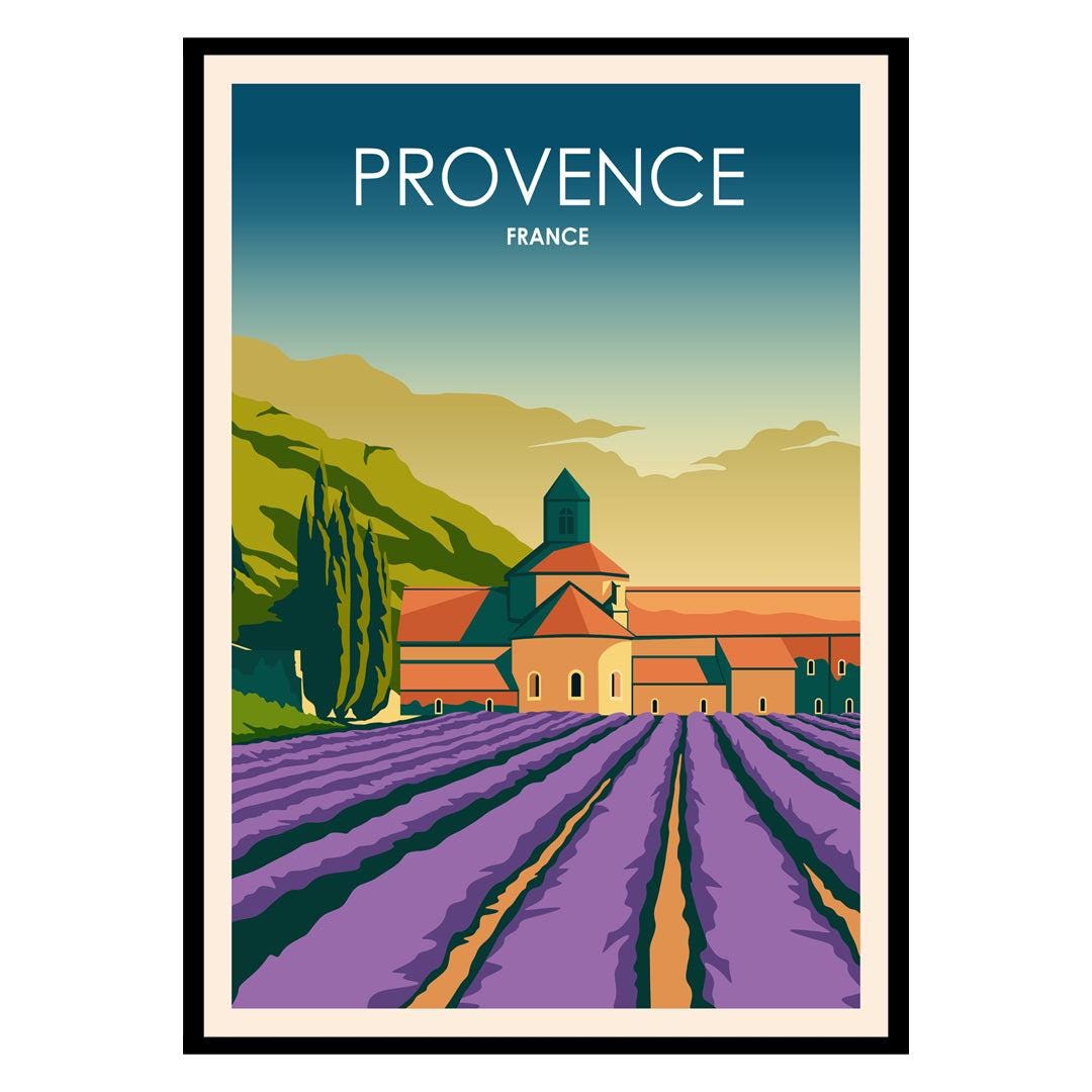 Provence France Art Print, Lavender Field Poster - Etsy