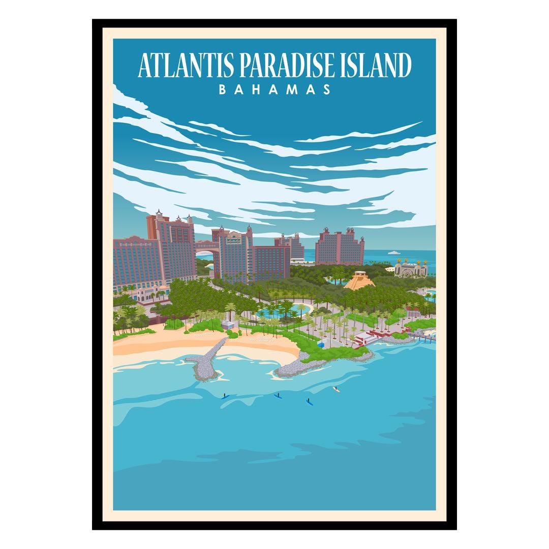Atlantis Paradise Island Bahamas Poster - Etsy