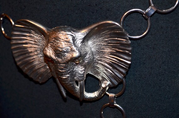 1990s Doreen Ryan Indian elephant Chain belt. Statem… - Gem