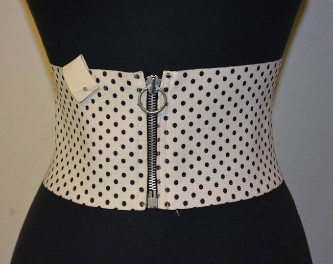 Extra Wide Elastic Belt. Corset Style Polka Dot Elastic Stretch Cinch ...