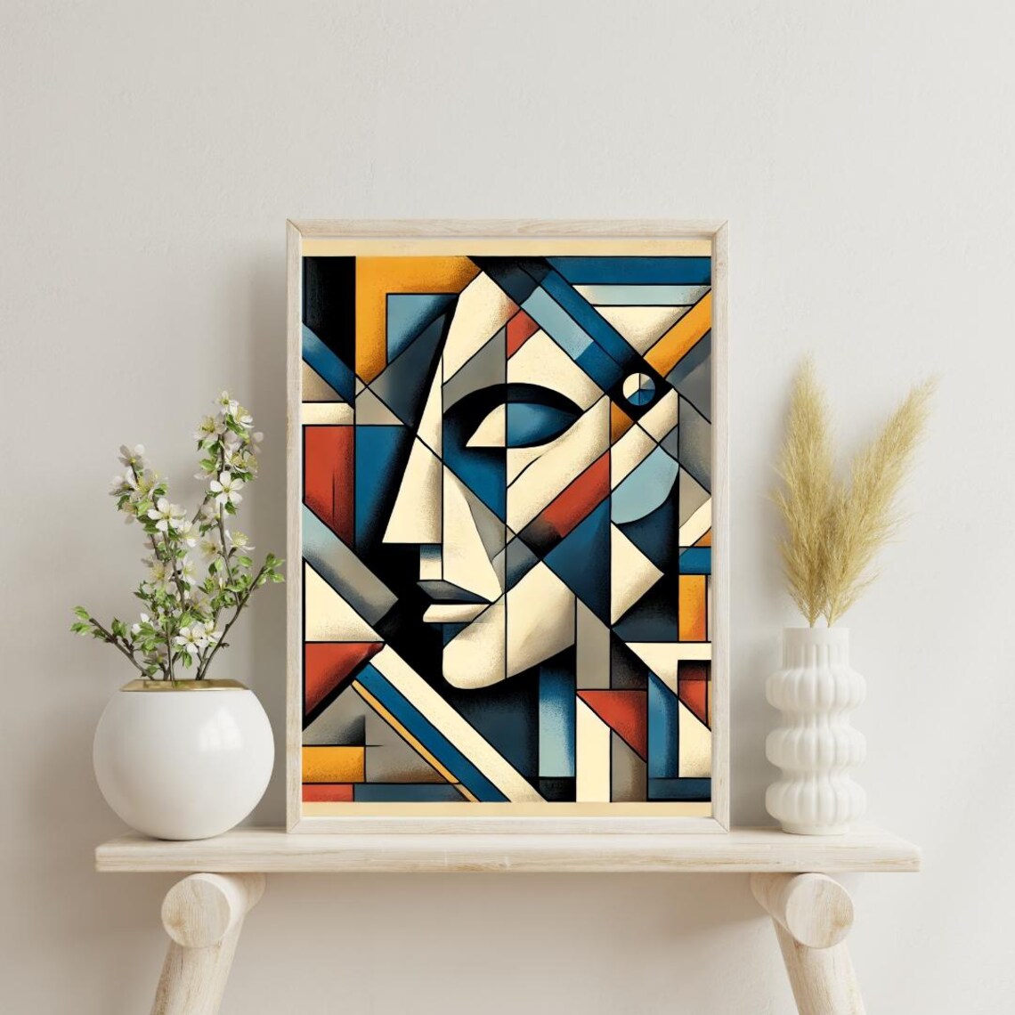 Cubist Abstract Art Print | Modern Geometric Wall Art | Digital ...