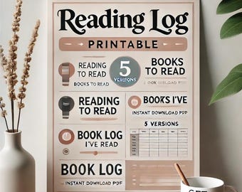 Book Tracker, Reading Log, Books I've Read, Instant Download - Etsy