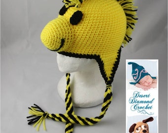 Crochet Pattern 076 Long Ear Puppy Dog Beanie Hat All | Etsy