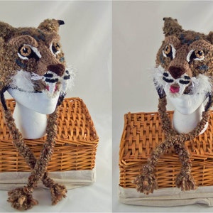 Crochet Pattern 084 - Bobcat Earflap Beanie Hat - All Sizes - Etsy