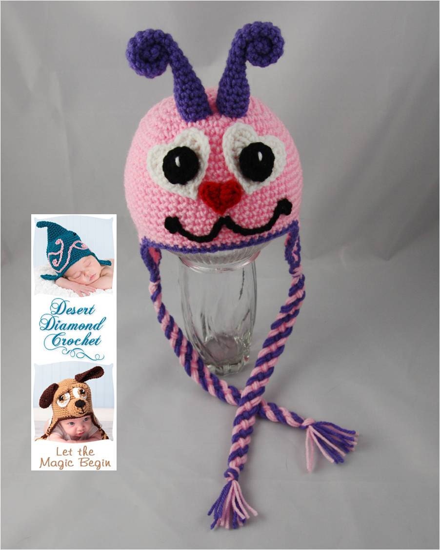 Crochet Pattern 053 Valentine Love Bug Earflap Hat All - Etsy Denmark