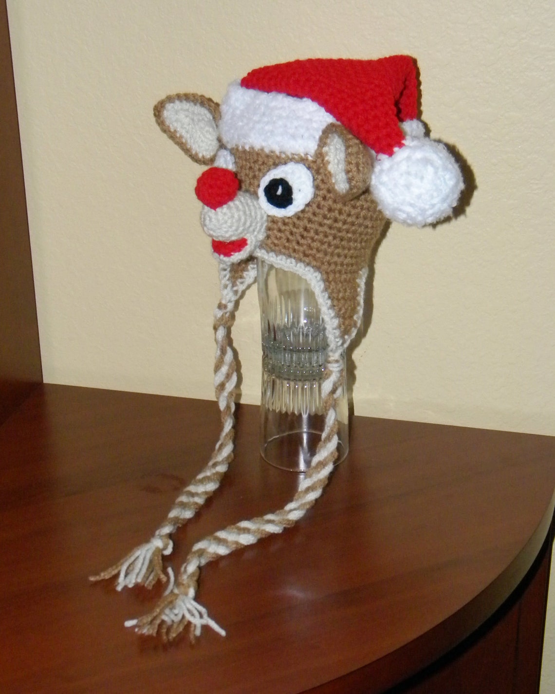 Crochet Pattern 035 - Christmas Santa Rudolph Reindeer Hat - All Sizes ...