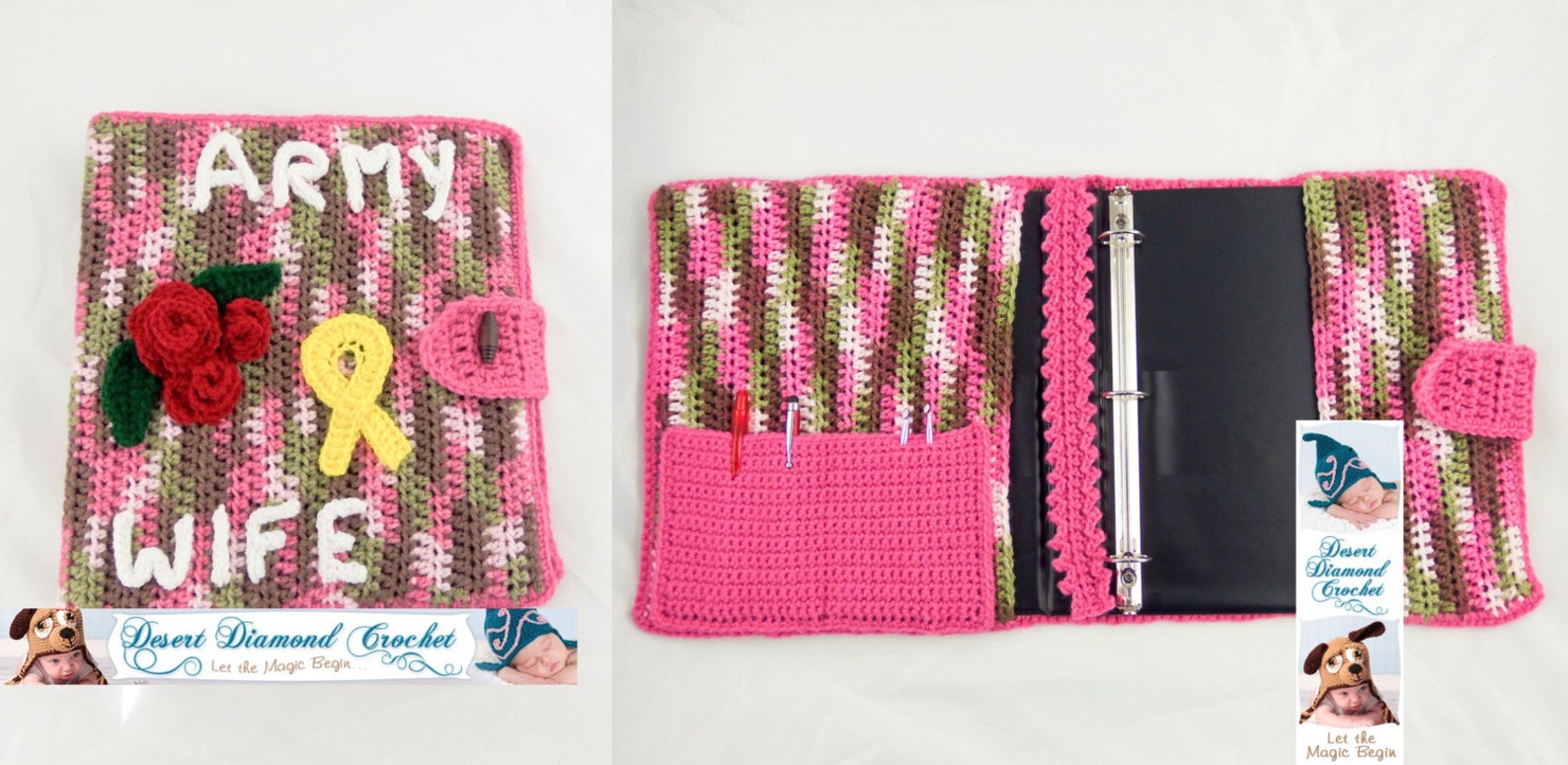 Crochet Pattern 099 3 Ring Binder or Book Cover - Etsy