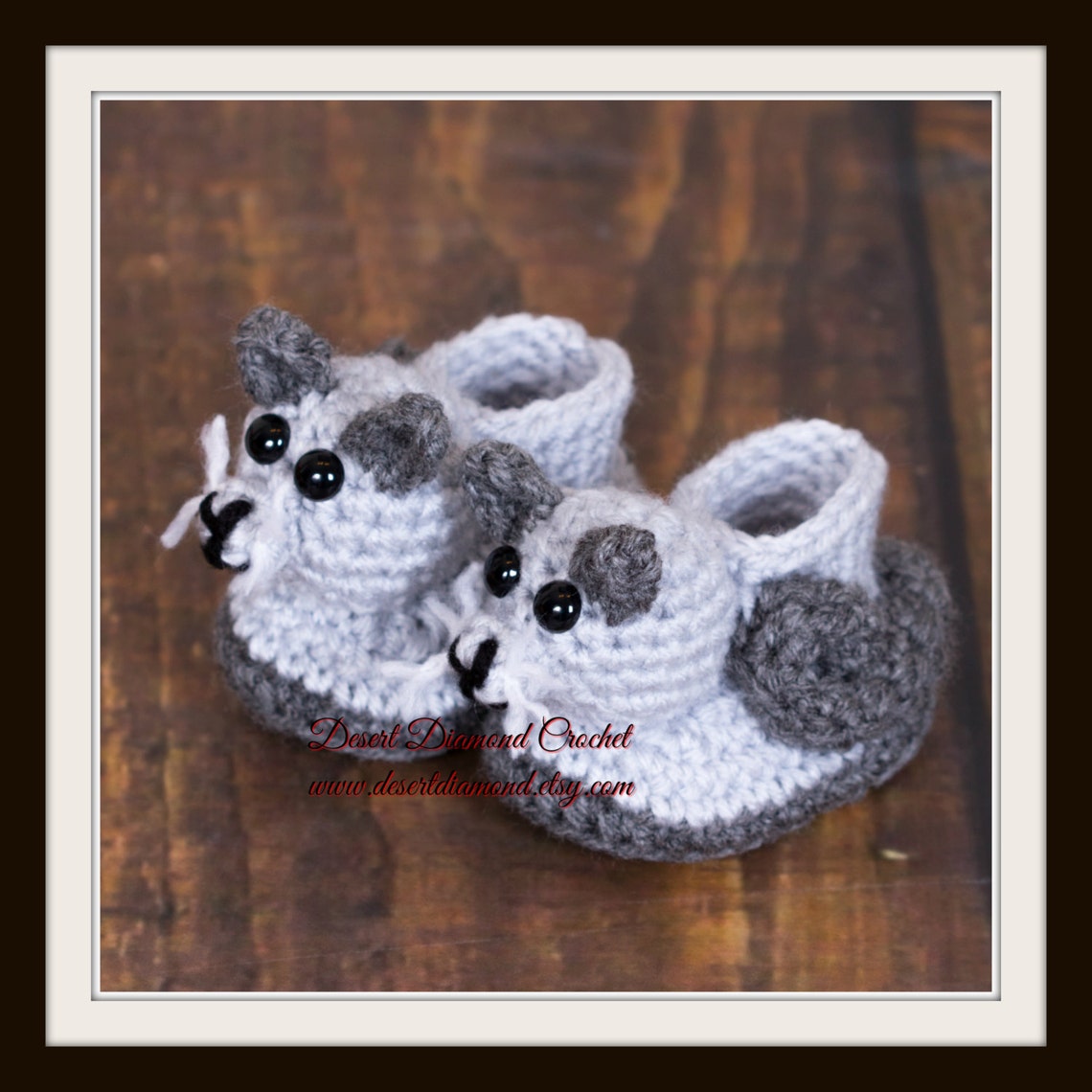 Crochet Pattern 120 - Kitty Cat Baby Booties - 5 Sizes - Etsy