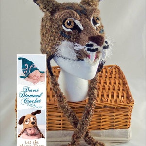 Crochet Pattern 084 Bobcat Earflap Beanie Hat All Sizes - Etsy