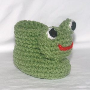 Crochet Pattern 017 - Frog Baby Booties - 3 Sizes - Etsy