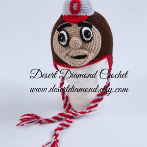 Crochet Pattern 108 - Brutus the Ohio State University Buckeye Hat - Etsy