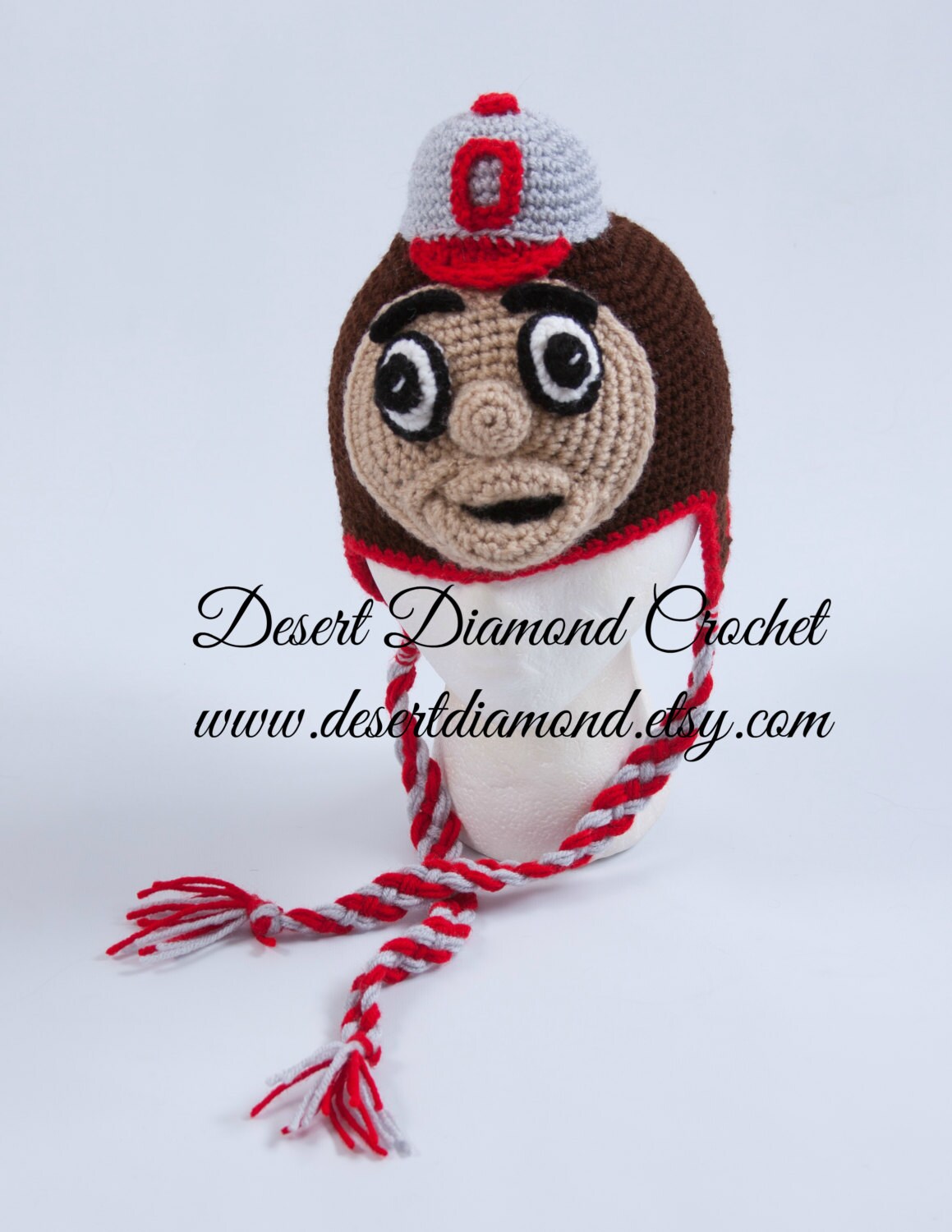 Crochet Pattern 108 - Brutus the Ohio State University Buckeye Hat - Etsy