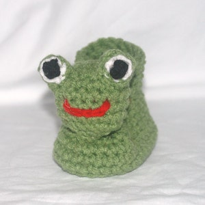 Crochet Pattern 017 - Frog Baby Booties - 3 Sizes - Etsy
