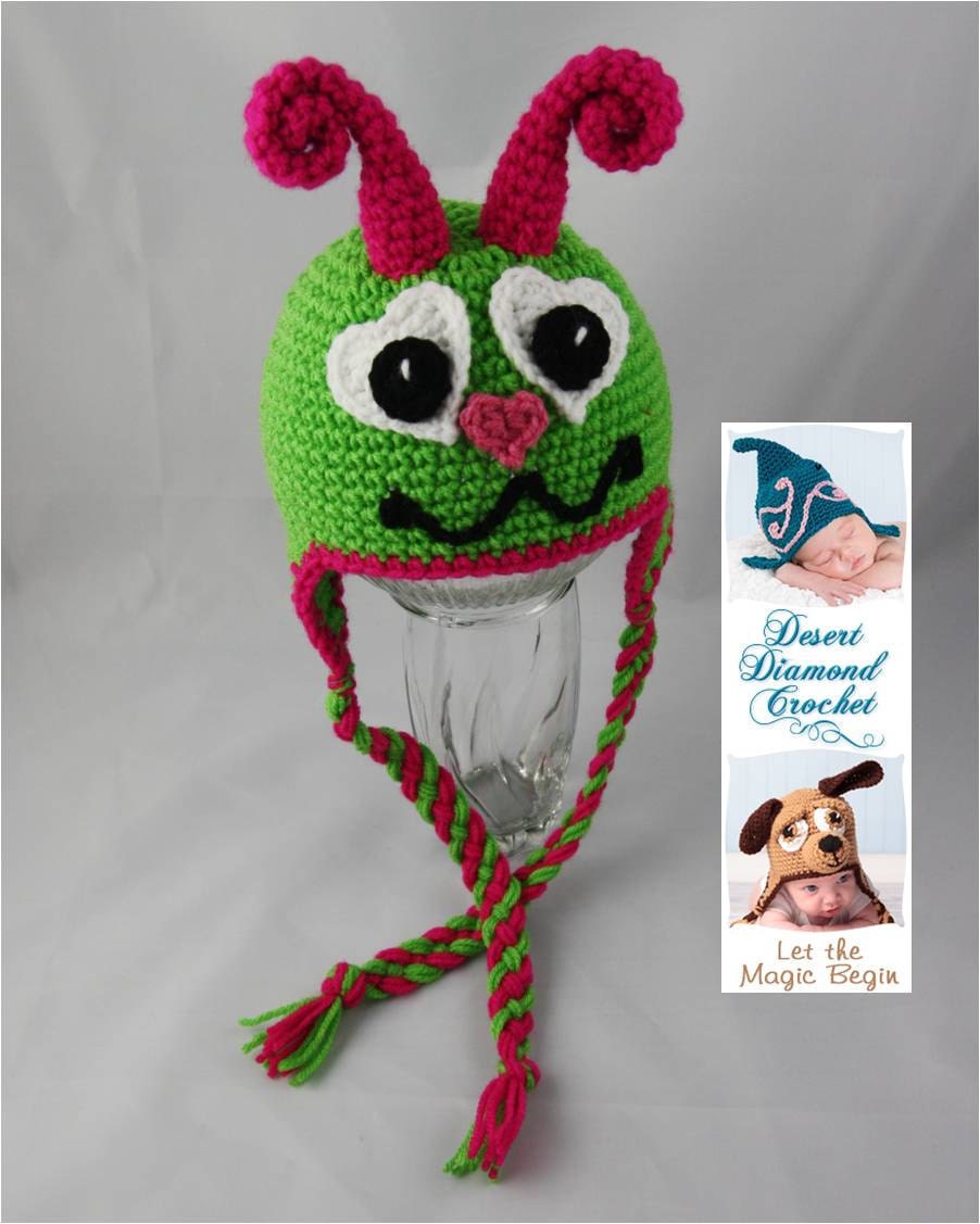 Crochet Pattern 053 Valentine Love Bug Earflap Hat All - Etsy Denmark