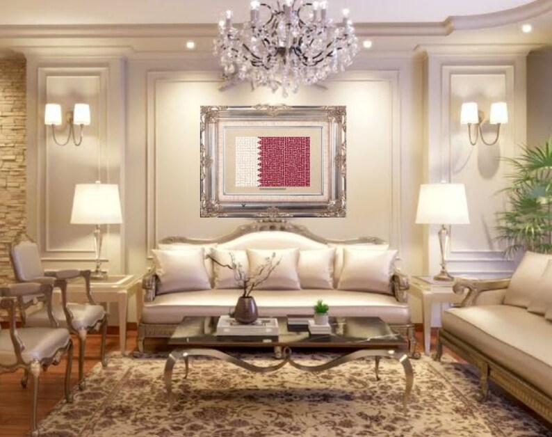 Qatar Flaq, Kufic Design, Art, Calligraphy, Architect - Etsy