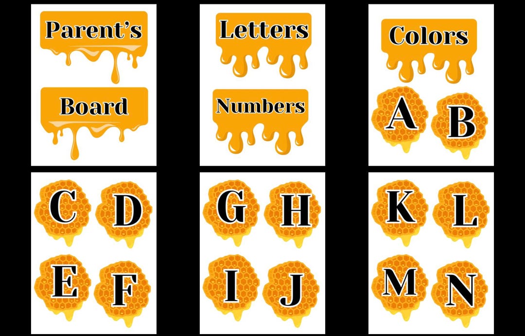 Bumblebee Alphabet Number Color Bundle - Etsy
