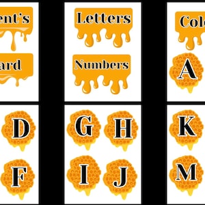 Bumblebee Alphabet Number Color Bundle - Etsy