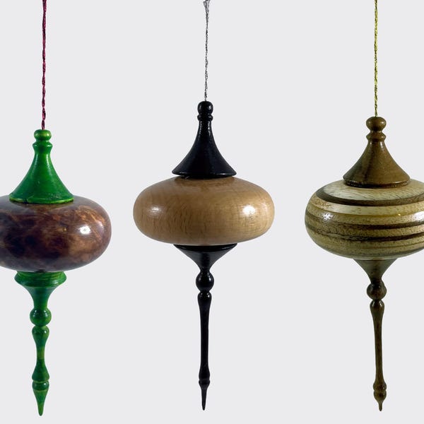 Wood Turned Ornaments - Etsy