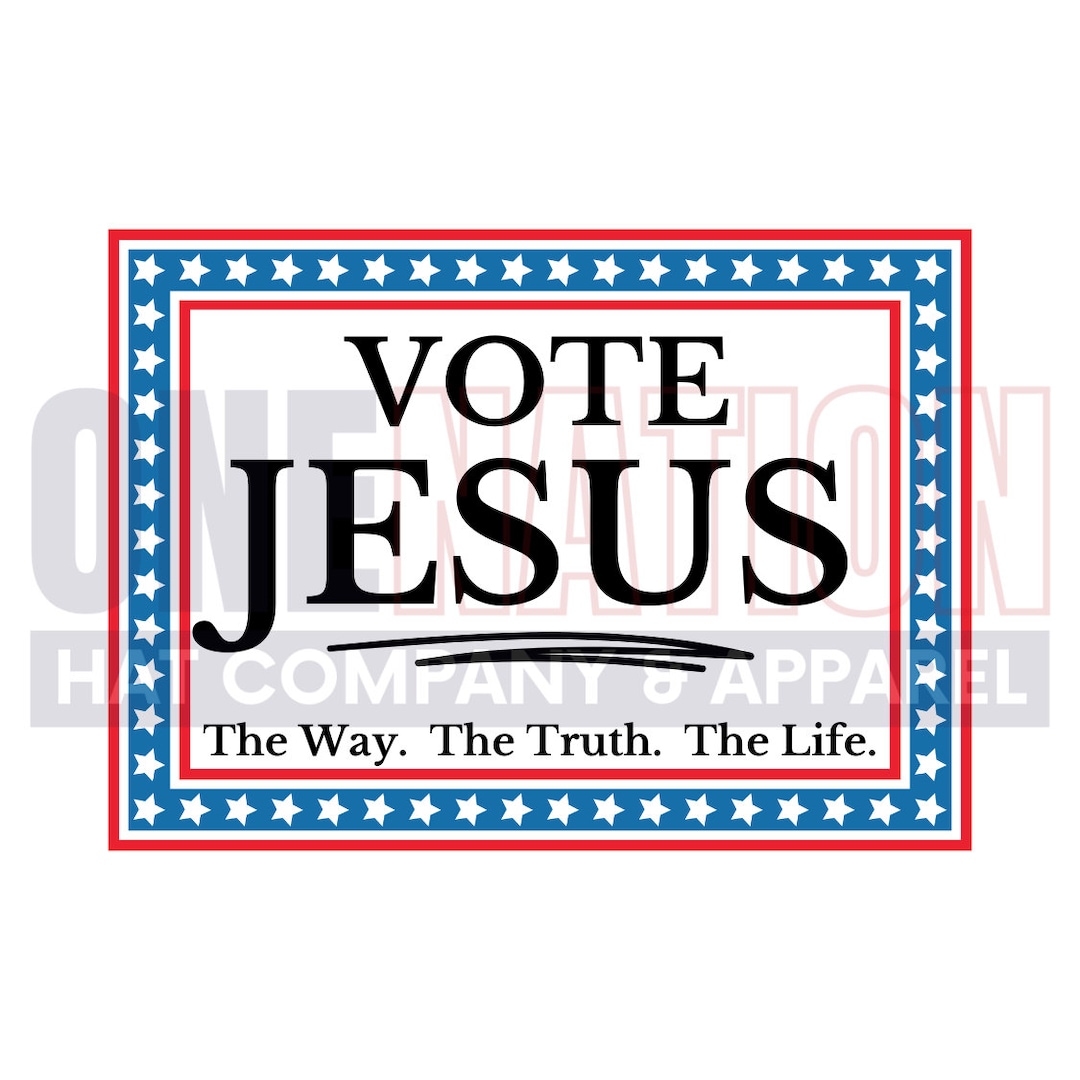Vote Jesus - Stars Border Digital File - Etsy