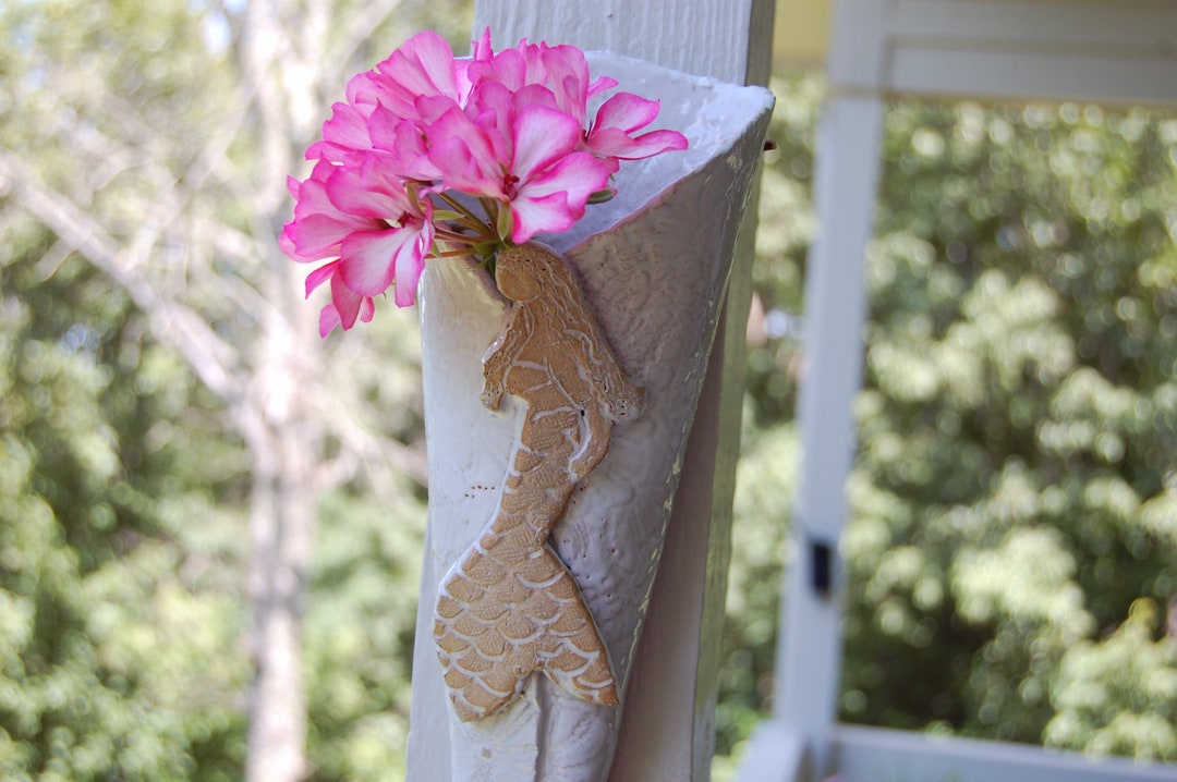Pottery Wall Vase - Mermaid Handmade Pottery, Holds Water - Etsy