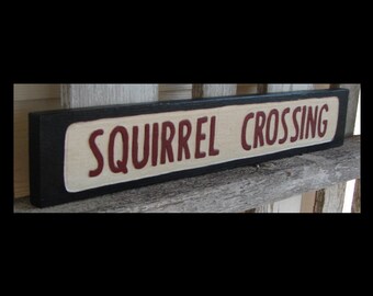 Squirrel Crossing Sign - Etsy