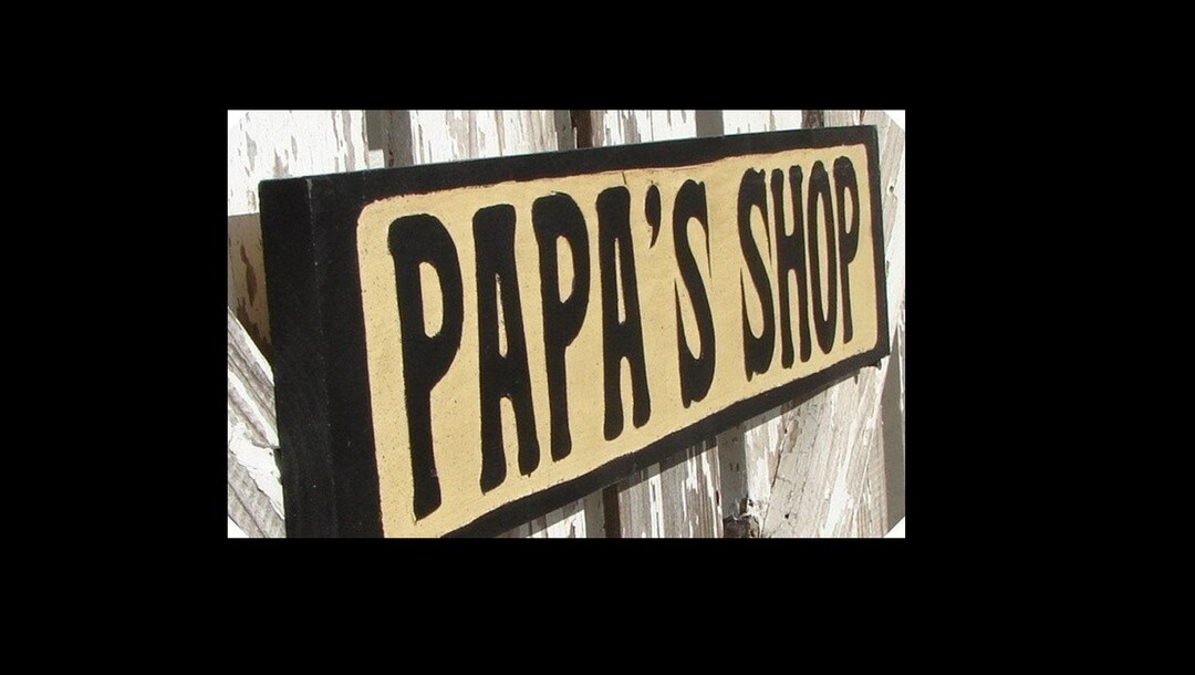 Papa's Shop Sign - Etsy