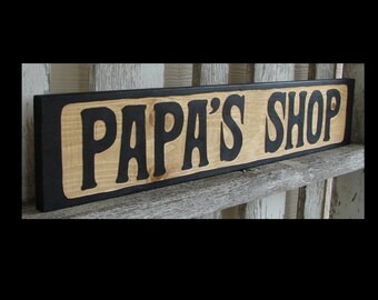 Papa's Shop Sign | Etsy