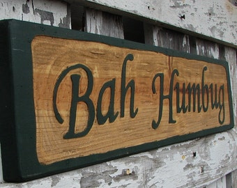 Bah Humbug Sign - Etsy
