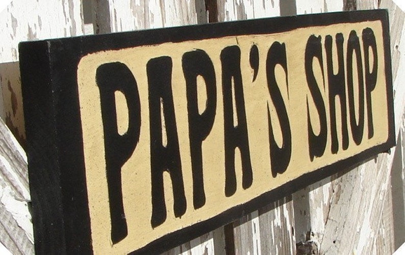 Papa's Shop Sign - Etsy