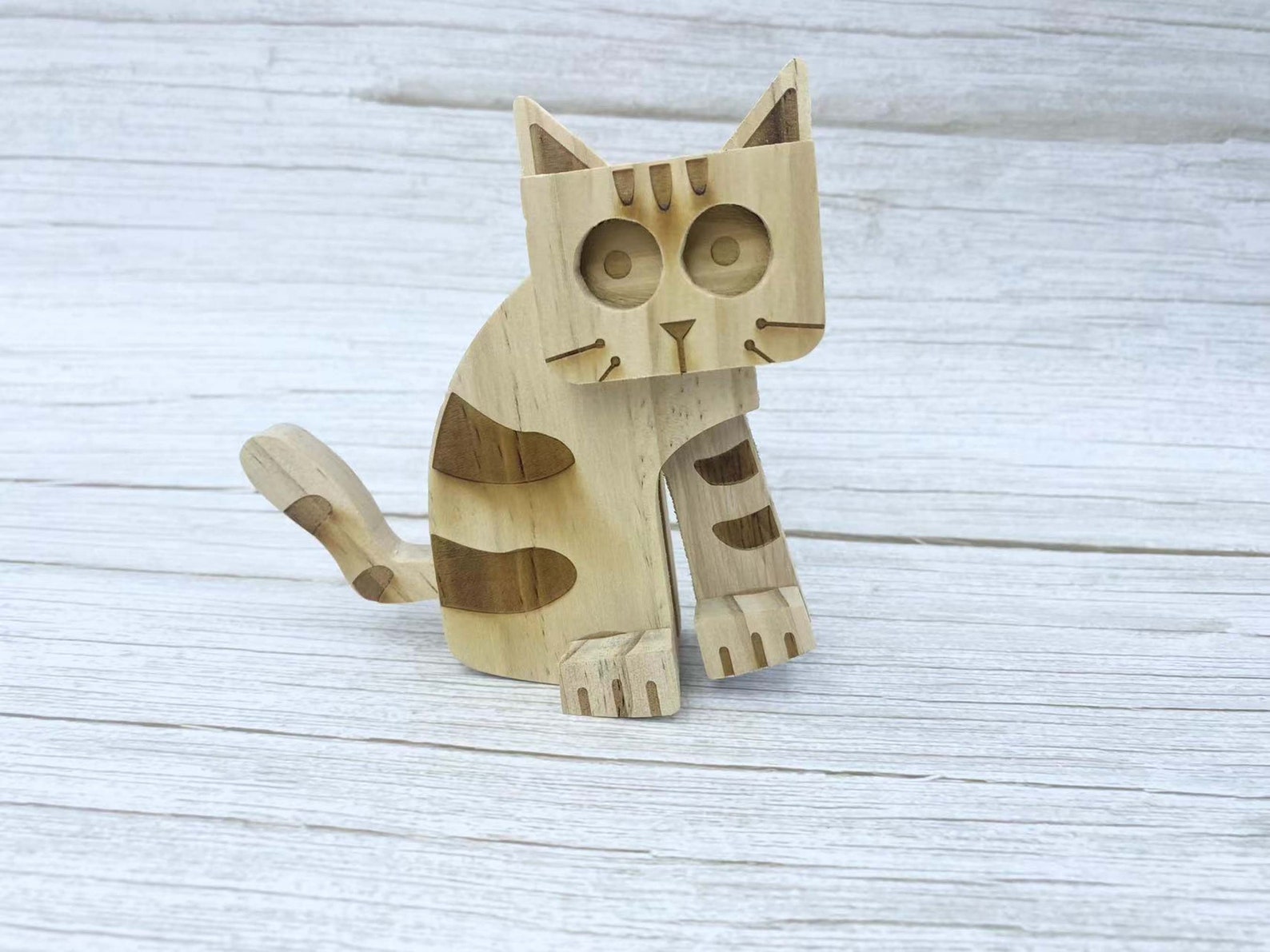 Cute Hand Carved Wooden Animal Decoration, Panda Handmade Wood Carving ...