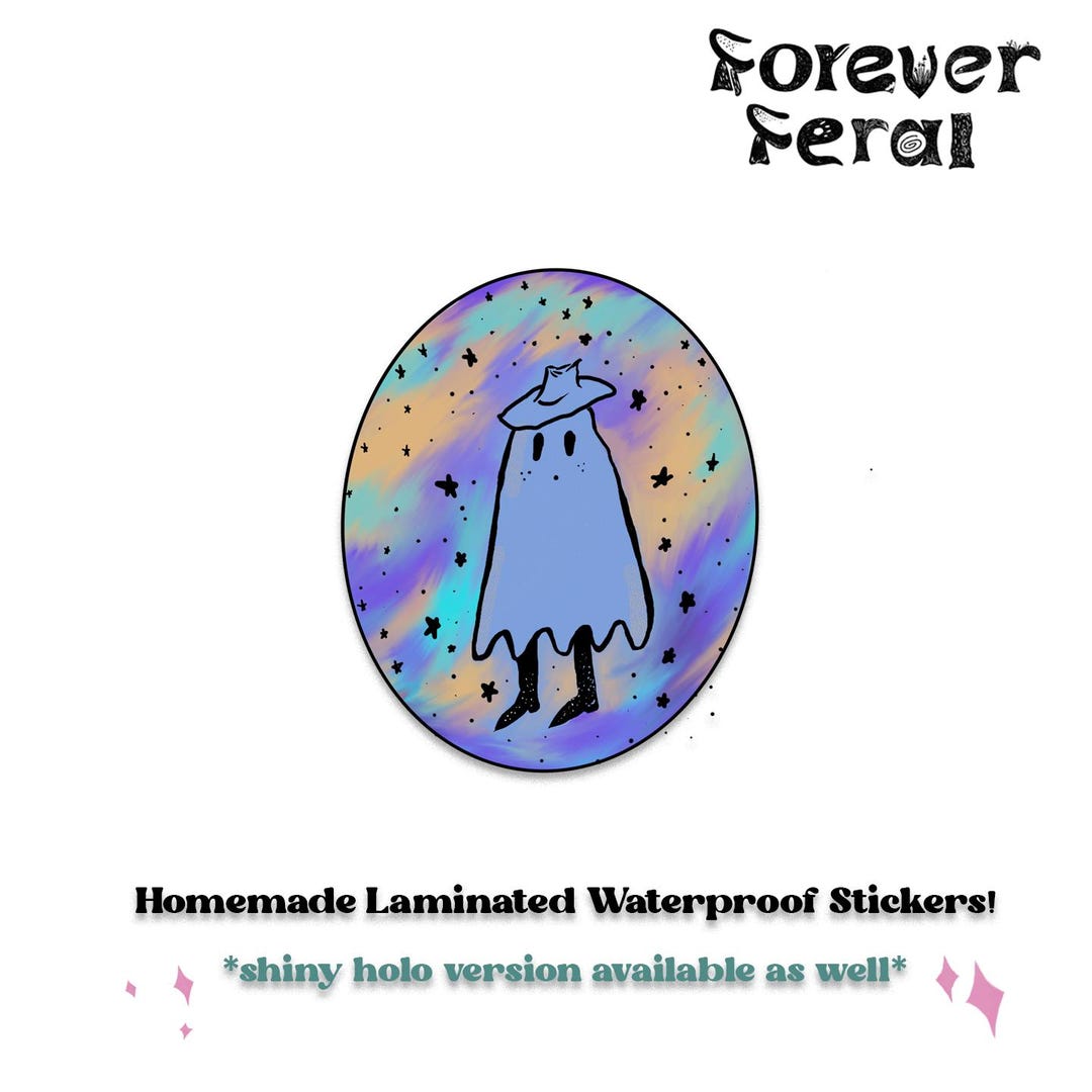 Ghost Cowboy Sticker, Space Ghost Sticker, Cute, Waterproof Sticker, Uv ...