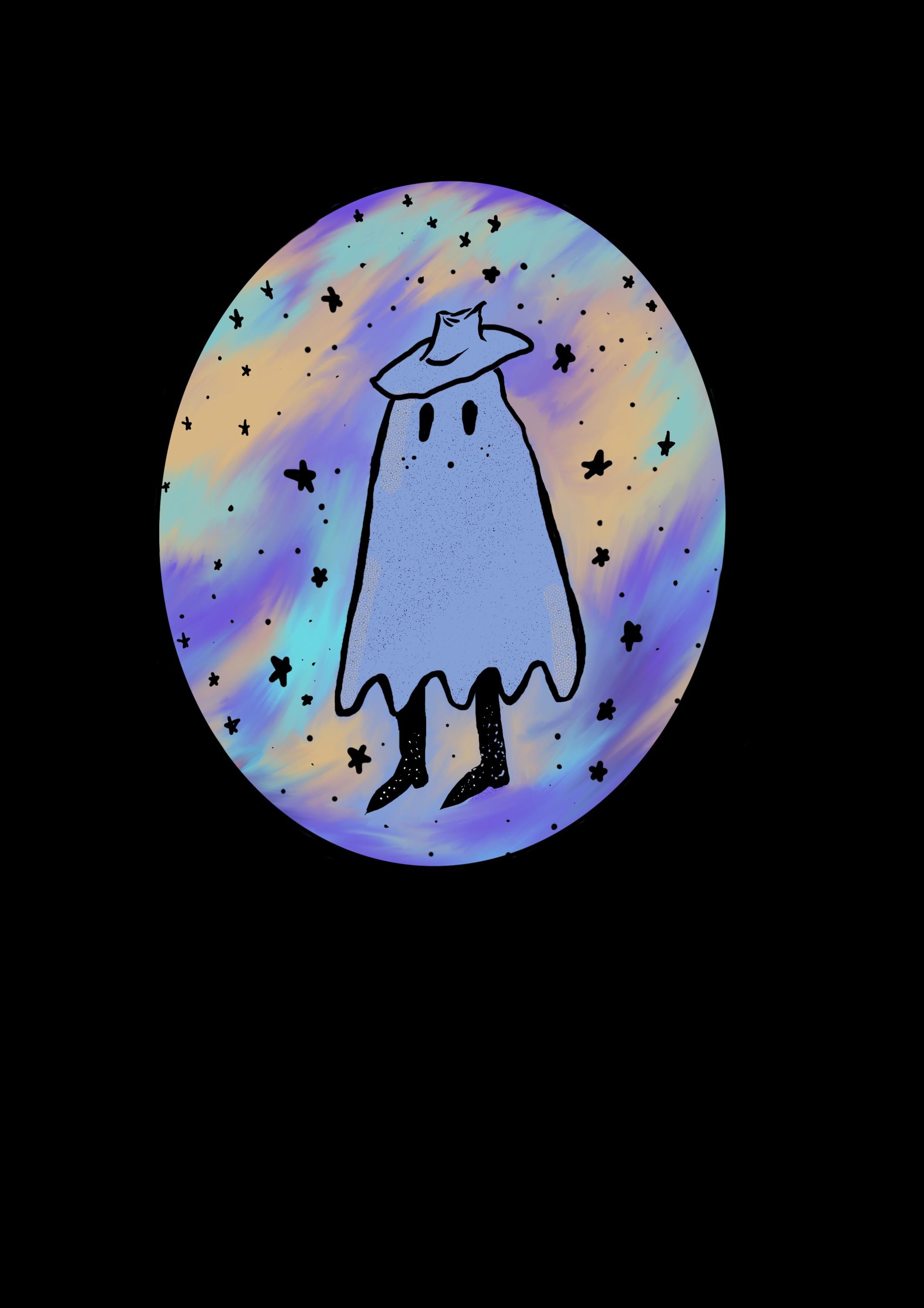 Ghost Cowboy Sticker, Space Ghost Sticker, Cute, Waterproof Sticker, Uv ...