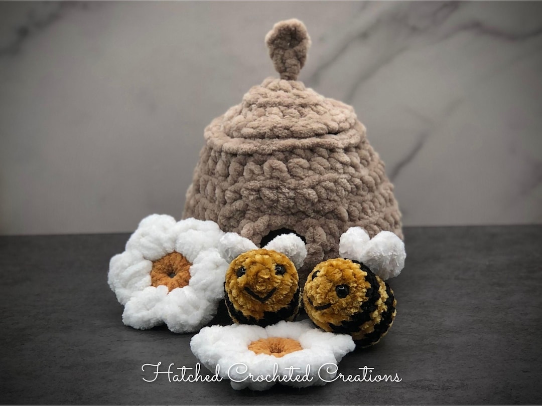 Handmade Crocheted Bee & Hive Playset - Etsy
