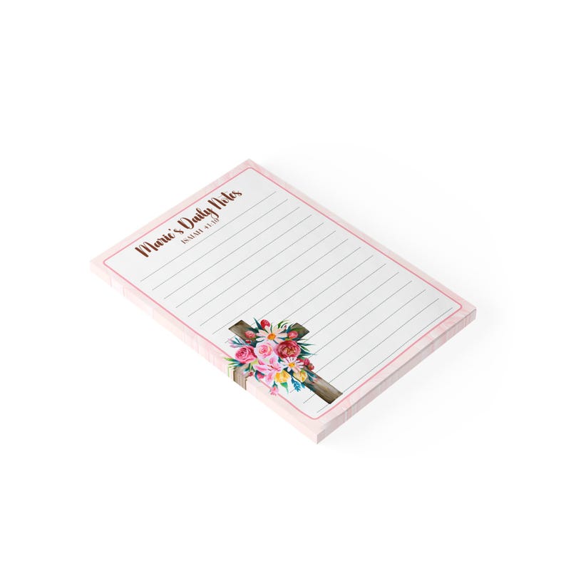 Custom Christian Floral Post-it® Note Pads for Daily, Personalized ...