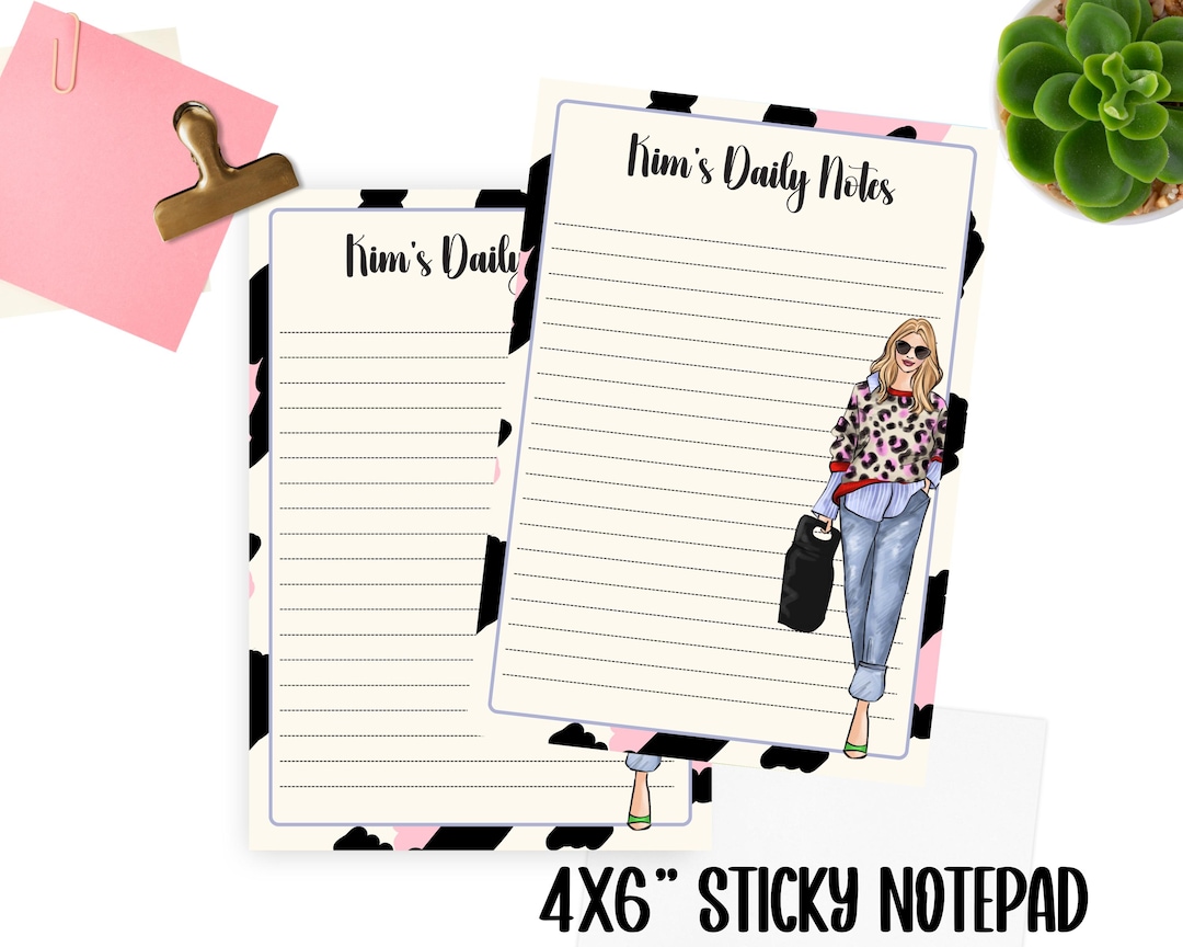 Custom Post It Note Pad - Personalized Sticky Memo Pads for Office ...