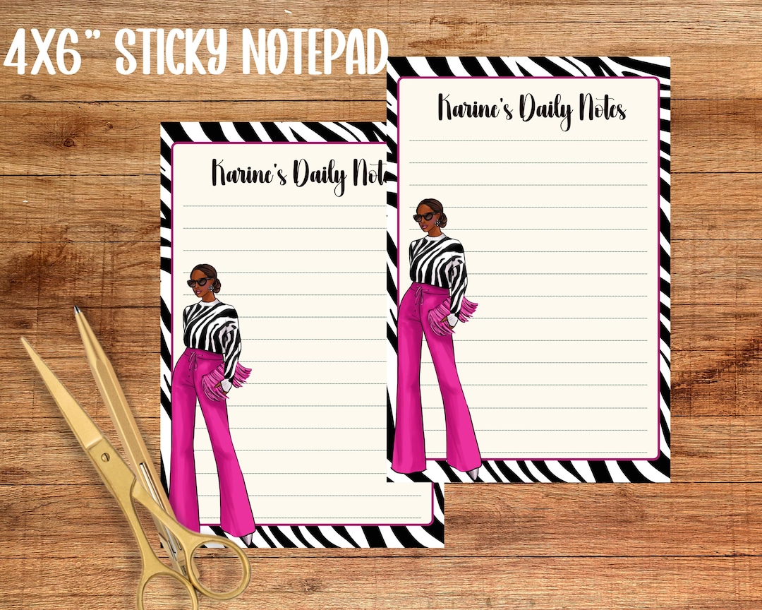 Custom Post-it® Note Pads, Pink Personalized Sticky Notes, Office ...