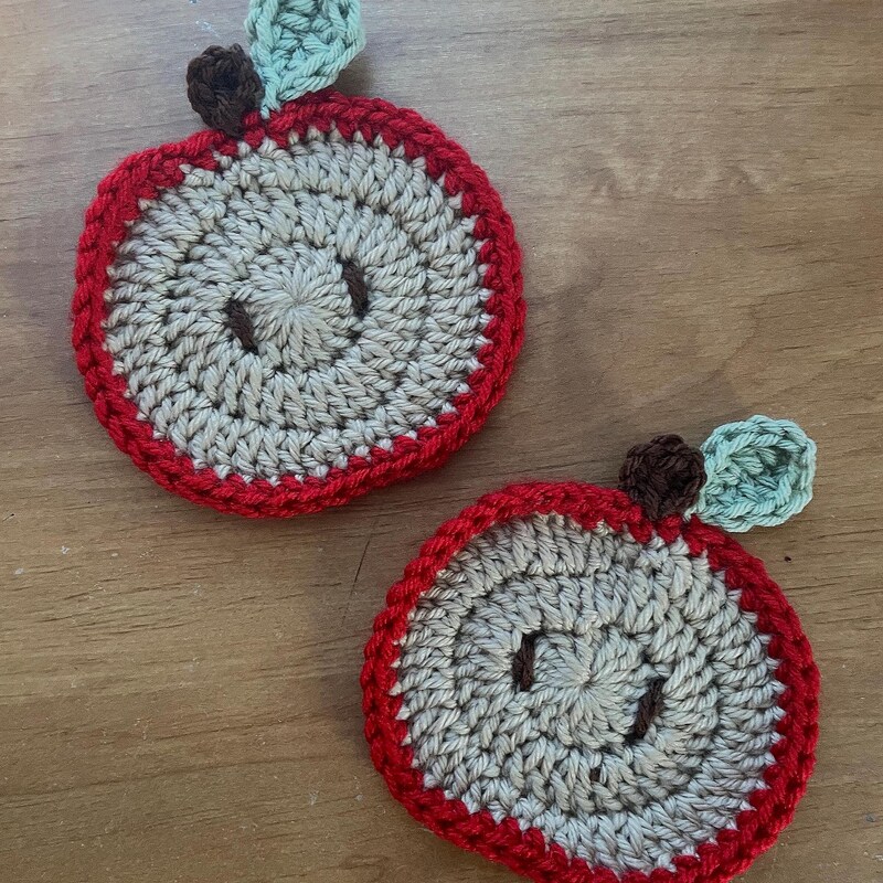 Apple Coasters - Etsy