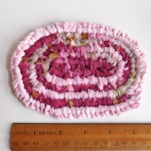 Handmade Miniature Amish Knot Toothbrush Rug - Dollhouse Rug Recycled ...