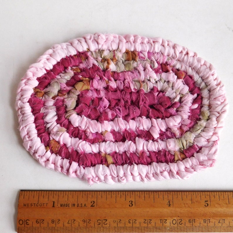 Handmade Miniature Amish Knot Toothbrush Rug - Dollhouse Rug Recycled ...