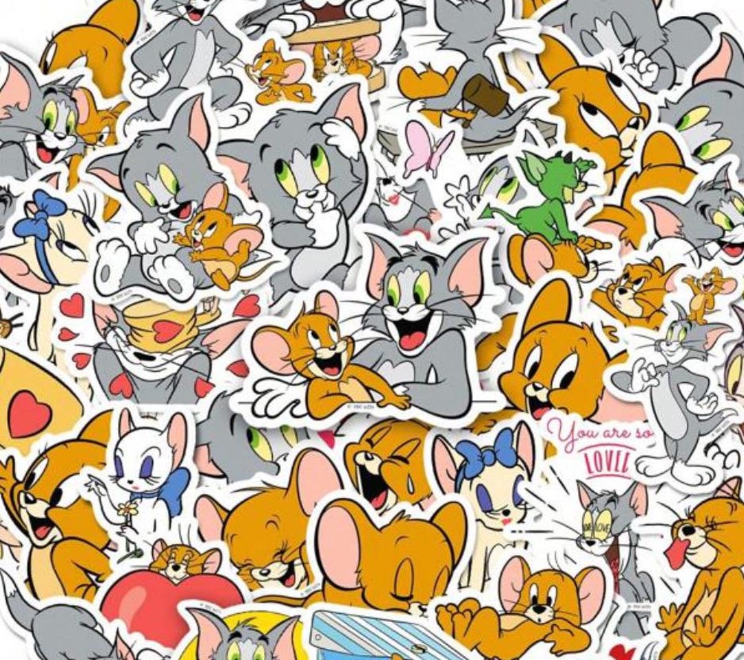 Tom & Jerry Decals Stickers CN 1940s Cartoon Cat and Mouse Comedy ...