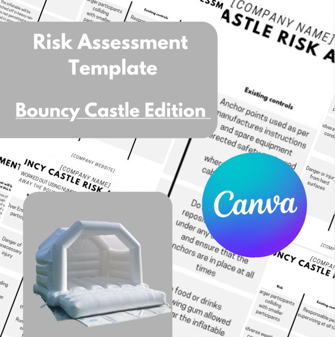 Risk Assessment Bouncy Castle Template Digital Download Easy to Edit ...