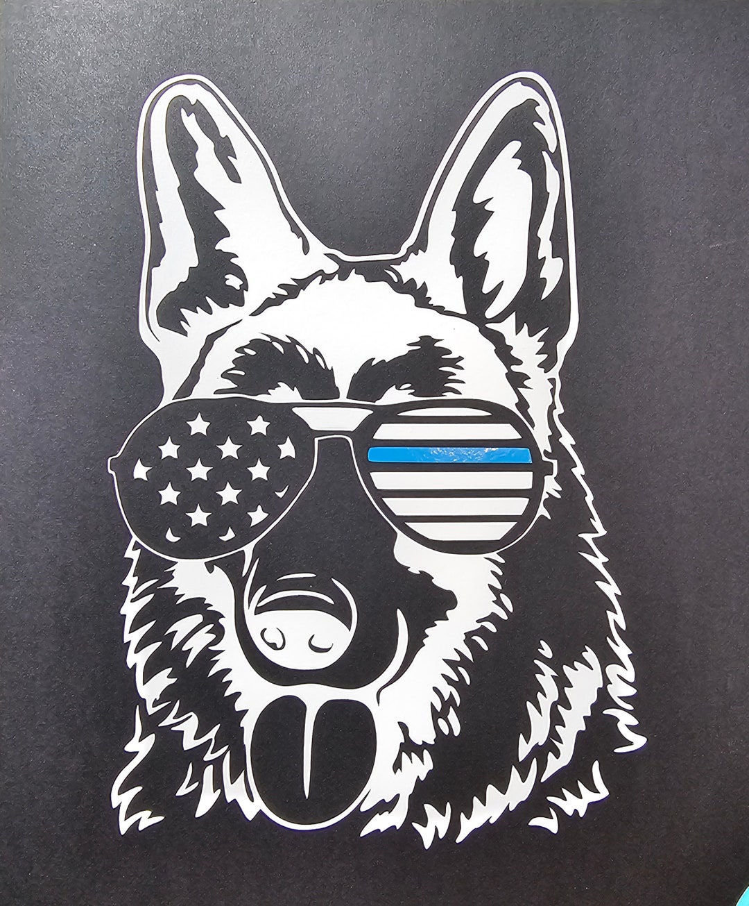 Police, German Shepherd, Thin Blue Line, Car Decal, Permanent Vinyl - Etsy