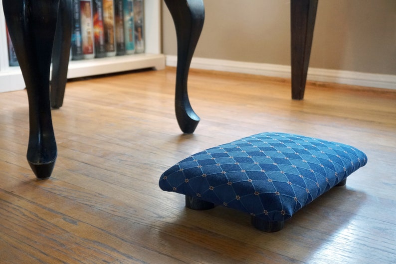 Padded Foot Stool, 3" Tall, (made in the USA) (rhapsody in Blue) - Etsy
