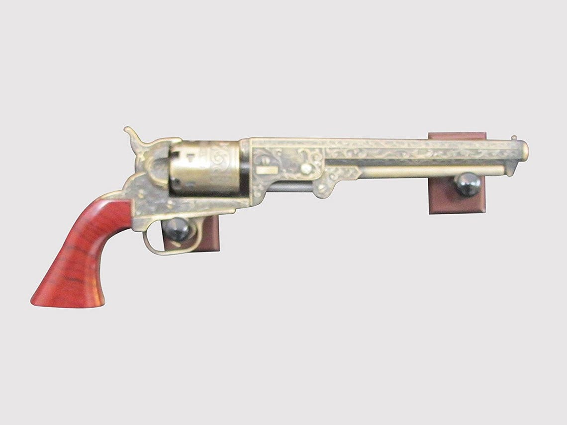 Horizontal Wall Mounts for a Civil War Revolver made in the USA brown ...