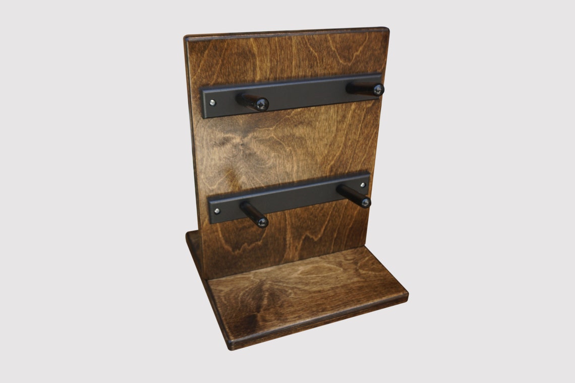 Two Trumpet/cornet Display Stand made in the USA walnut Stain - Etsy