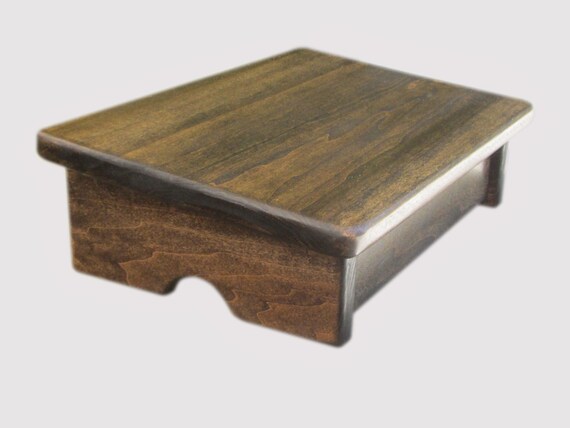 Comfort Foot Stool 4 Tall Poplar Walnut Stain Made | Etsy