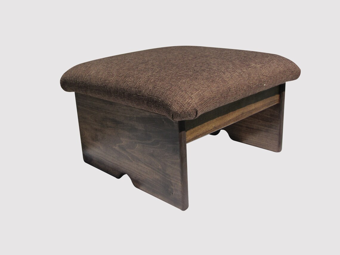 Doggie Step Padded Foot Stool 10 Tall Walnut Stain | Etsy