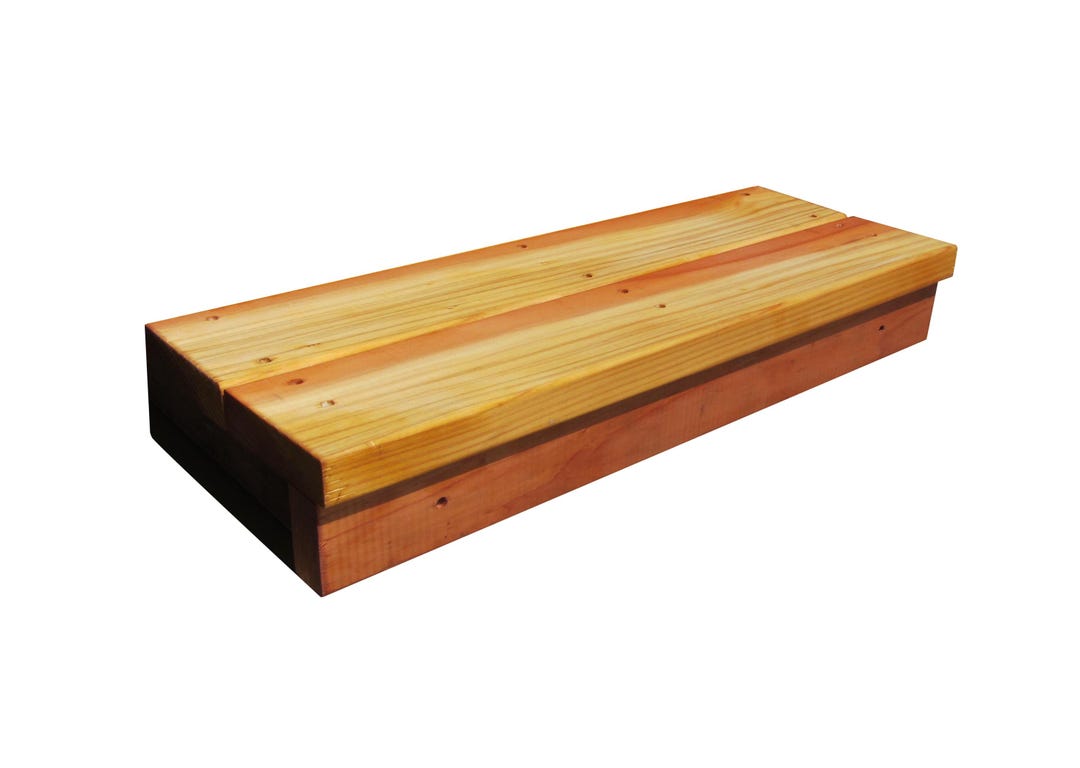Two Outdoor Intermediate Steps, Redwood, 36 " Long, 34 1/4” Wide, 4 ...